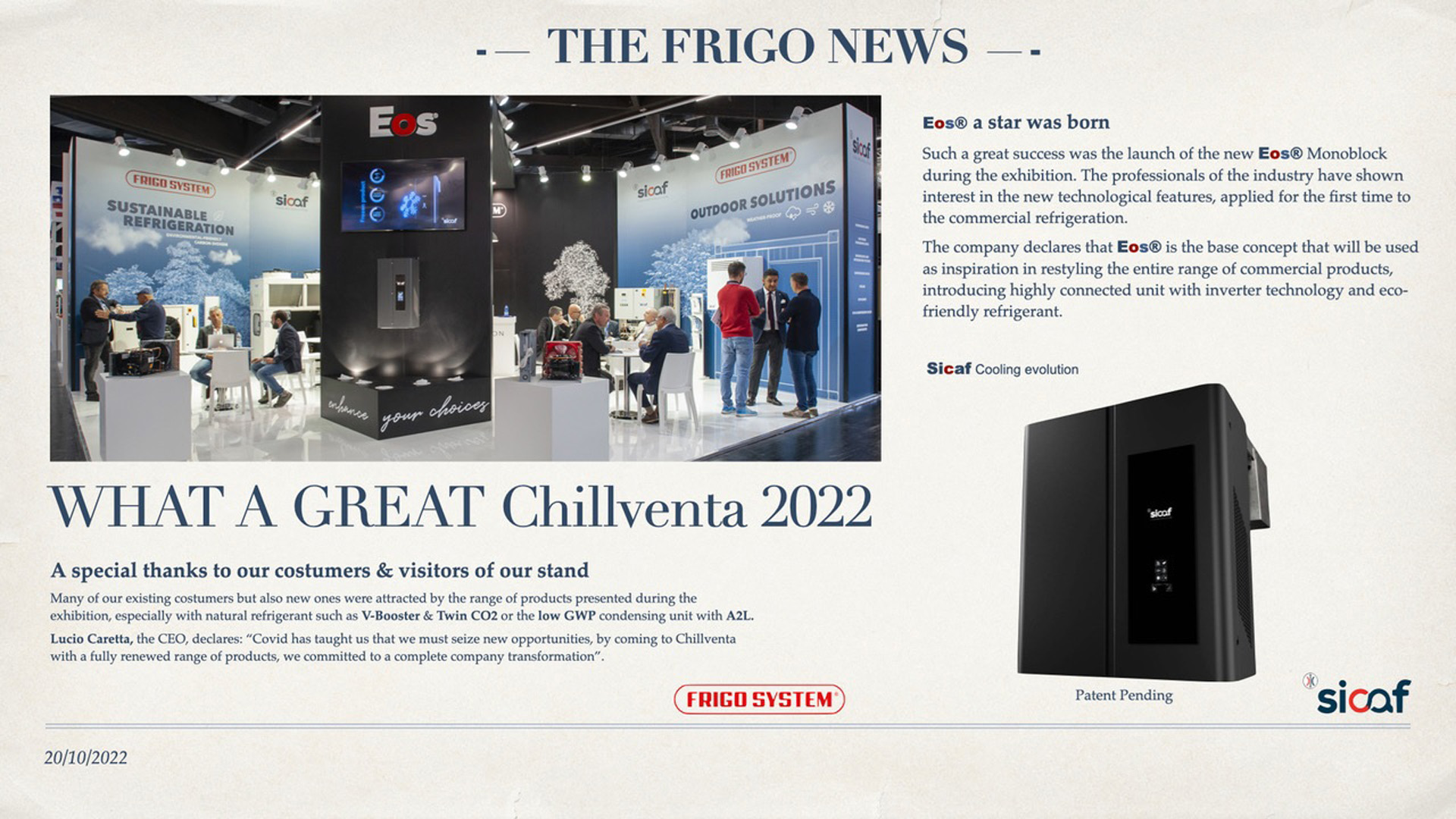 Frigo System S.p.A. - air conditioning, industrial refrigeration and ...